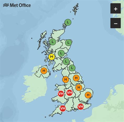 What Is The Pollen Count Today Uk Hay Fever Forecast Map And Why Levels Are So High Right Now