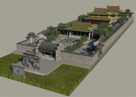 孔庙 3d模型素材下载 Cg模型网