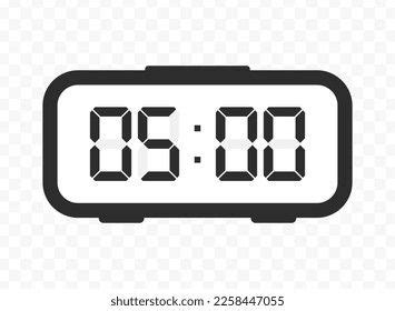 Digital Clock O Clock Icon Simple Design For Website Transparent