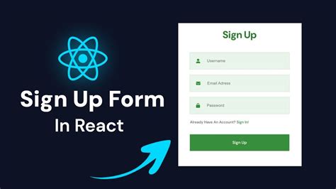Build A Simple Signup Form In Reactjs ⚛️ Step By Step Tutorial Youtube