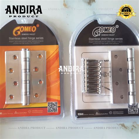 Jual Gomeo Door Hinge Stainless Stell 4 Inch Engsel Pintu Rumah Stainless Ss 304 Engsel