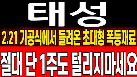 태성 주가 전망 긴급소식 21일 기공식 초대형 폭등재료 윗꼬리 외국인 풀매수 절대 단1주도 털리지마세요 태성 복합동박 태성 주식 분석 태성 실적 태성 목표가