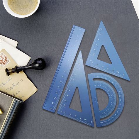 Aluminum Alloy Set Of Ruler Multifunctional Drawing Ruler Straight