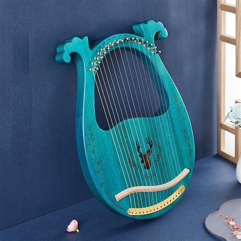 16 String Lyre Harp Portable Wood Harp Easy To Learn String Etsy