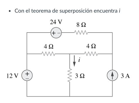 Solved ﻿con El Teorema De Superposición Encuentra ﻿i