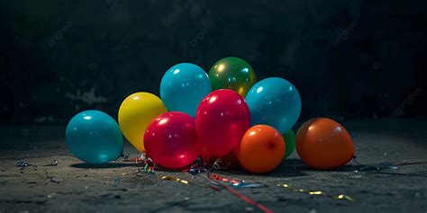 Colorful Balloons For Birthday Celebration Background Colorful