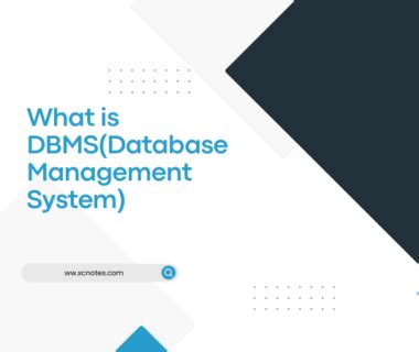 DBMS Tutorial A COMPLETE GUIDE OF COMPUTER NOTES