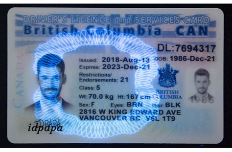 British Columbia Scannable IDs Get Scannable Driver License At Idpapa