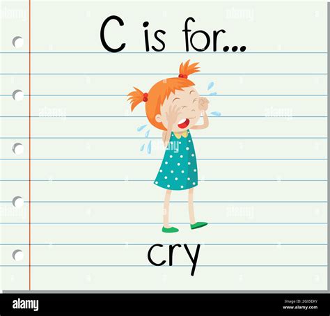 Flashcard Alphabet C Is For Crying Stock Vector Image And Art Alamy