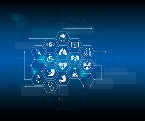 Medical Icon Set Doctor Classification Symbols Abstract Background Medicine Concept Stock Vector