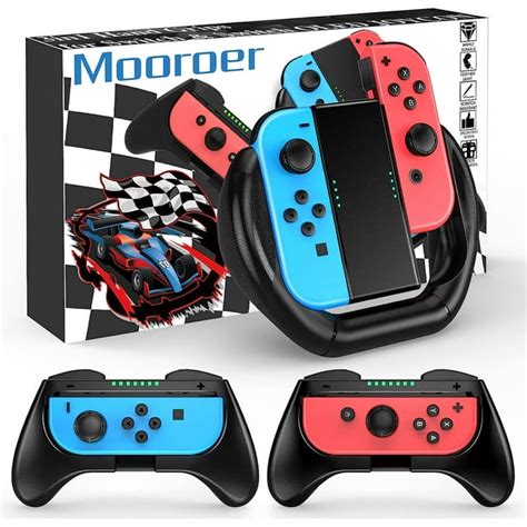 Mooroer Grip Compatible With Nintendo Switch And Switch Oled Joy Con Joy Con Controller Comfort