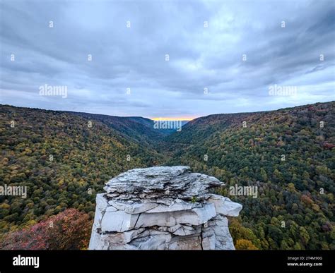 A Breathtaking View From Lindy Point Showcasing The Vibrant Fall
