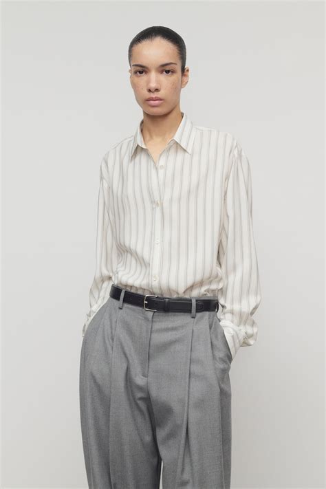 Eirlys Shirt White In Silk The Row