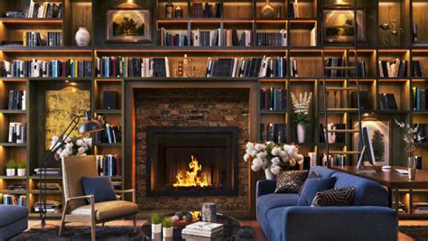 Library Room With Fireplace Library Hotel New York City Luxury