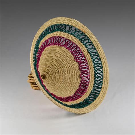 Vintage Basotho Straw Hat Mokorotlo Lesotho National Symbol Folk Art