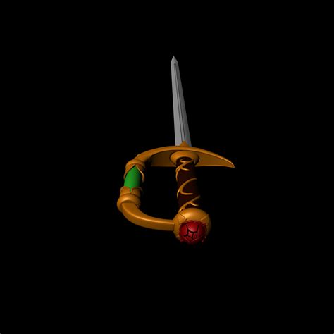 Stl File Utena Revolutionary Girl Sword Of Dios And The Accessories Stl・3d Printing Template To