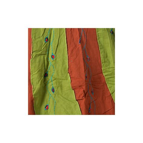 Vishes Wickelrock langer Rock Boho chic orange hellgrün Vishes alte