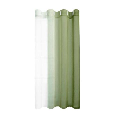 Wovilon Faux Grommet Light Filtering Semi Sheer Gradient Window Curtain