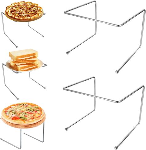 Rhblme 4 Pack Pizza Stands For Serving Metal Pizza Table