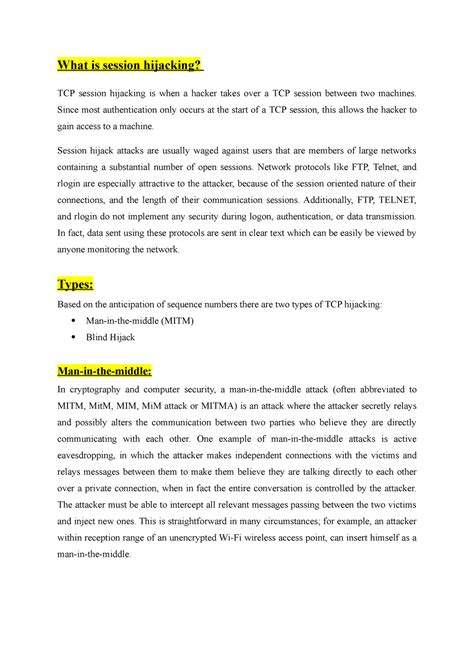 Tcp Session Hijacking Fghjkl What Is Session Hijacking Tcp
