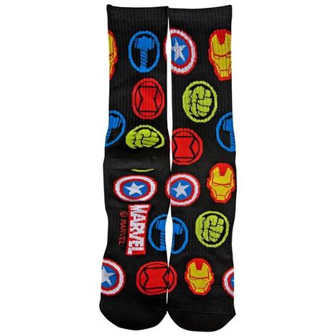 Marvel Avengers Symbols Crew Socks