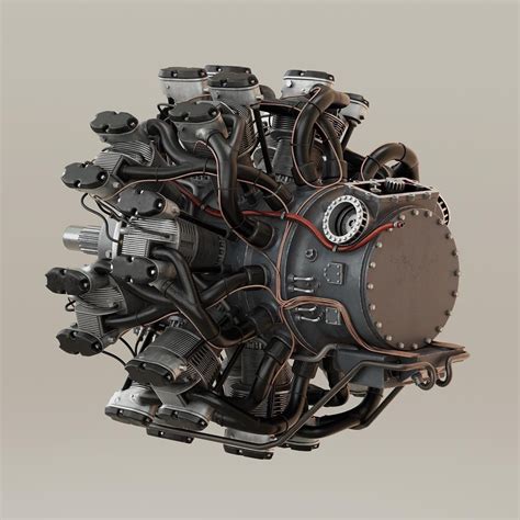 Curtiss Wright R 2600 Twin Cyclone Engine R 3dmodeling