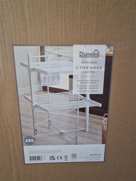 Dunelm Electric Heated Clothes Airer Dryer 2 Tier Laundry Rack Energy