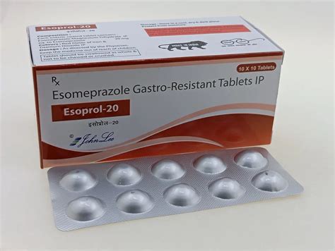Esoprol Esomeprazole Gastro Resistant 20 Mg Tablets At ₹ 108 Box In Mumbai