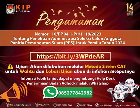 Liputan Gampong News Pengumuman Hasil Seleksi Administrasi Calon Pps