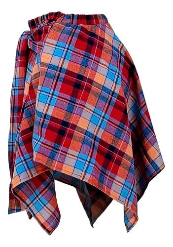 Saia Curta Feminina Estilo Xadrez Cintura Alta Camisa Fal Frete grátis