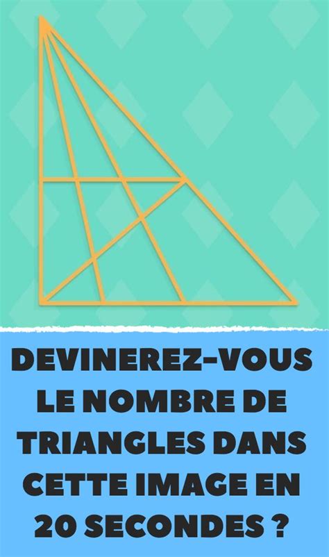 Devinerez Vous Le Nombre De Triangles Dans Cette Image En 20 Secondes