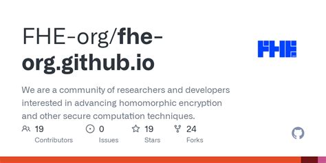 Github Fhe Orgfhe We Are A Community Of Researchers