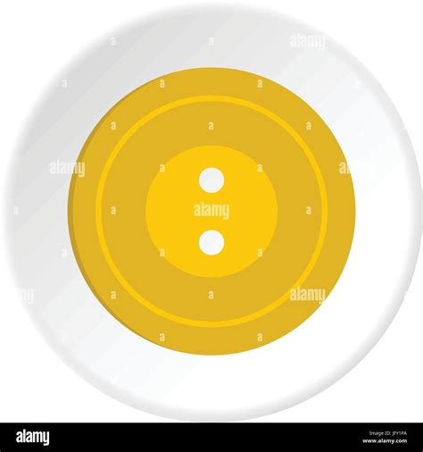 Yellow Sewing Button Icon Circle Stock Vector Image And Art Alamy