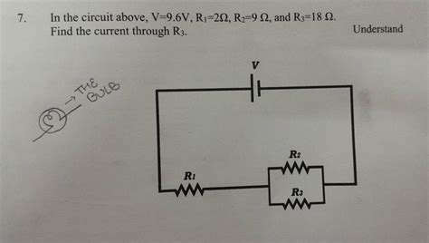 In the circuit above V V R Ω R Ω and R Ω Find the cur