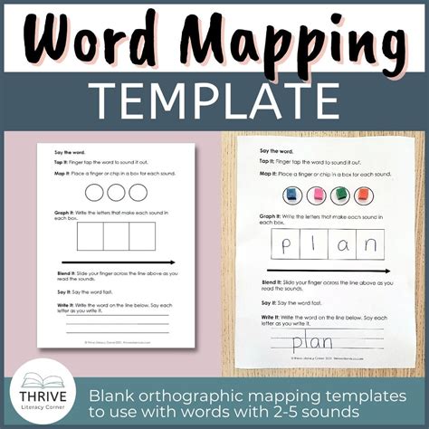 Phoneme Grapheme Mapping Template Thrive Literacy Corner Shop