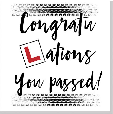 Congratulations You Passed Square Card Jola Designs