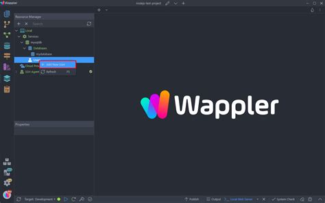 Wappler Documentation Using A Single Local Database Server For All