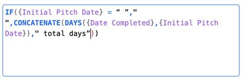 Show Formula With String If Date Column Is Not Empty Leave Blank Otherwise Special Workflows
