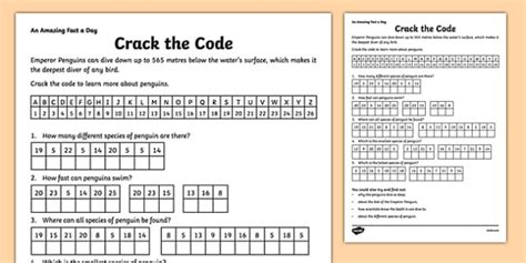 Crack The Code 2 Worksheets 99worksheets