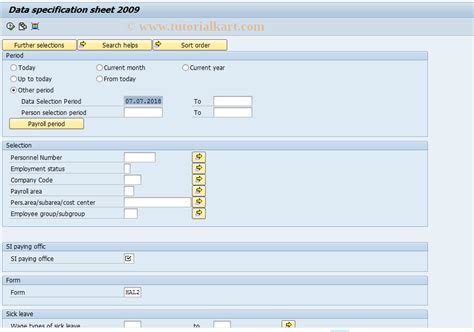 PC M RPLAMLH SAP Tcode DATA SPECIFICATION SHEET