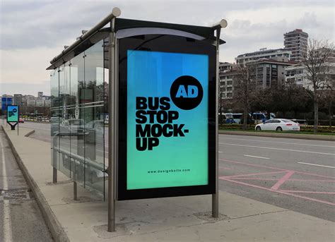 Free Bus Stop Poster Mockup PSD Good Mockups