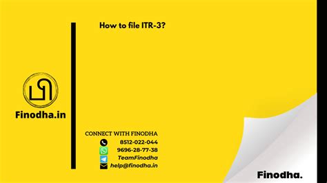 Itr 3 How To File Itr 3