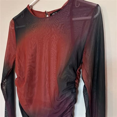 Micas Tops Tie Dye Sheer Mesh Long Sleeve Top Poshmark