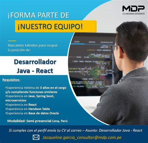 Jacqueline Garcia En Linkedin Fullstackdeveloper Java React Desarrollador Mdp Comparte
