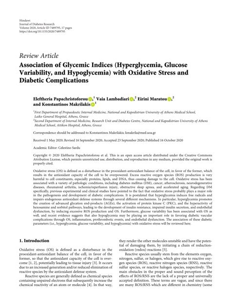 Pdf Association Of Glycemic Indices Hyperglycemia Glucose