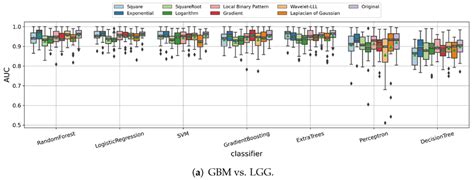 Impact Of Different Image Filters For Predicting A Tumor Grade B Download Scientific