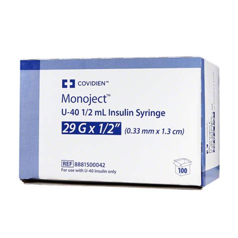 Insulin Syringe 29g X 1ml X 12 100pcsbx Monoject Omni Health
