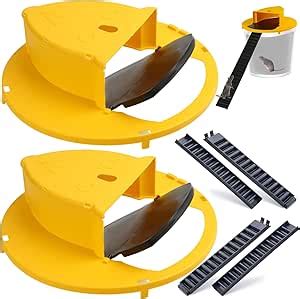 Amazon.com: Mouse Trap Bucket Lid Indoor Outdoor,Humane,Auto Reset 5 Gallon Bucket Compatible (2PC)