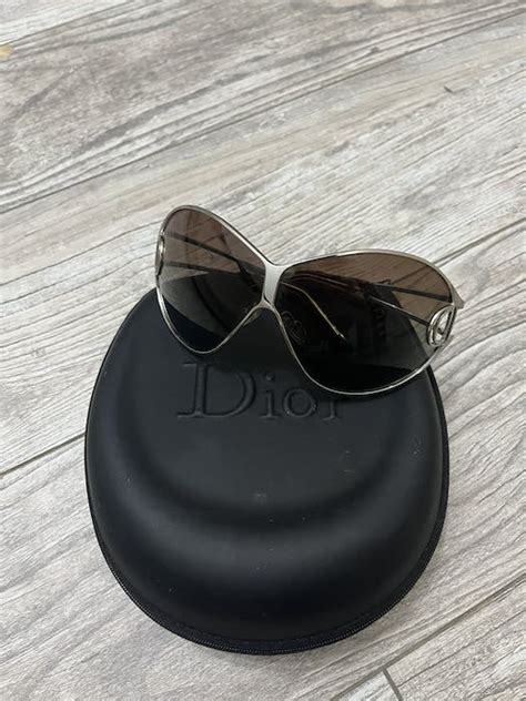 Dior Christian Dior Diorissimo 1 Oversized Logo Sunglasses Drip Grailed