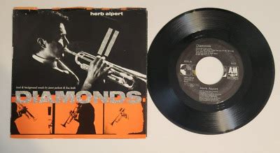 Herb Alpert With Janet Jackson Diamonds 45 Record 1987 Pic